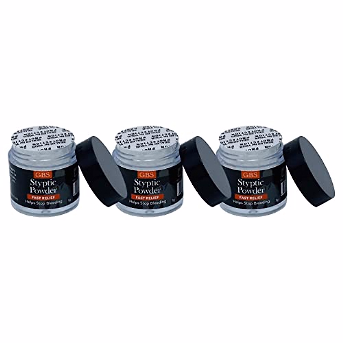 G.B.S Styptic Powder 5G Twist off Cap and Protective Seal, Pack of 3