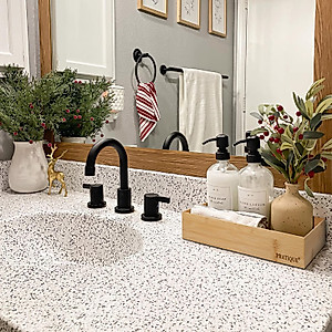 PRATIQUE Bamboo Drawer Organizer - Kitchen Utensil Organizer Silverware Tray Cutlery Holder，Office Desk Supplies and Accessories (15X5.9X2.6 inch)