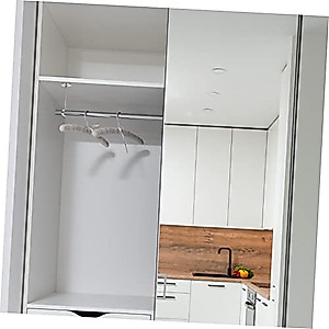 DECHOUS 8pcs Clothes Rail Flange Metal Curtain Rod Curtains Holders Shower Curtain Rod Holder Ceiling Rod Brackets Closet Rod End Curtain Pole Ceiling Brackets Wardrobe Pole Brackets