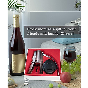 Forge Premium Quality Lever Corkscrew Wine Opener with Foil Cutter