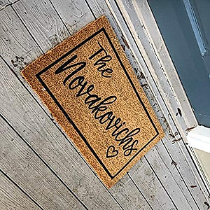 Heartful Custom Doormat Family Name - Premium Quality, Thick & Made in the USA