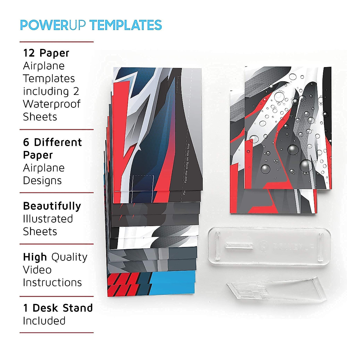 POWERUP 2.0 Beginner's Kit – Includes 2.0, Paper Airplane Templates, and Instructional Book for Fun Learning!
