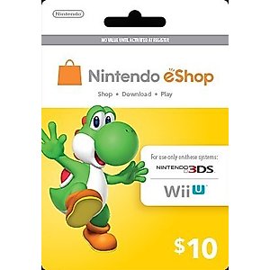 Nintendo Yoshi Prepaid eShop $10 for 3DS or Wii U by Nintendo