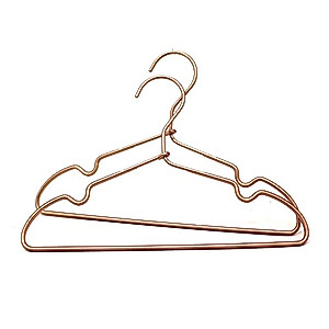 30Pack Koobay Non Slip 32CM Gold Copper Light Wire Children Clothes Suit Coat Metal Hanger