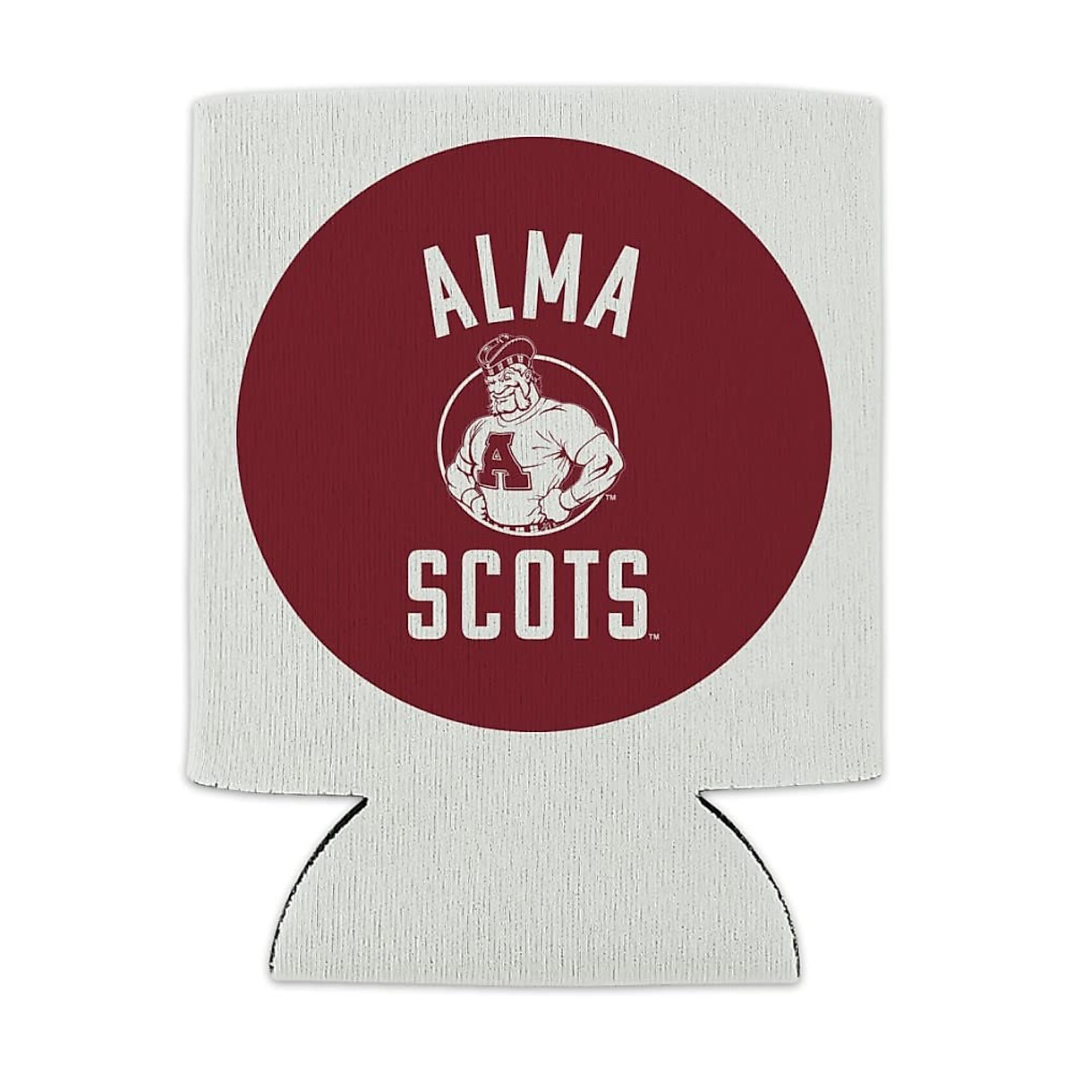 Alma College Scots Logo Can Cooler - Drink Sleeve Hugger Collapsible Insulator - Beverage Insulated Holder