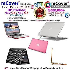 mCover Case Compatible for 2019～2021 13.3" HP ProBook 430 G6 G7 Series Notebook PC Only (NOT Fitting Other HP Models) - Pink