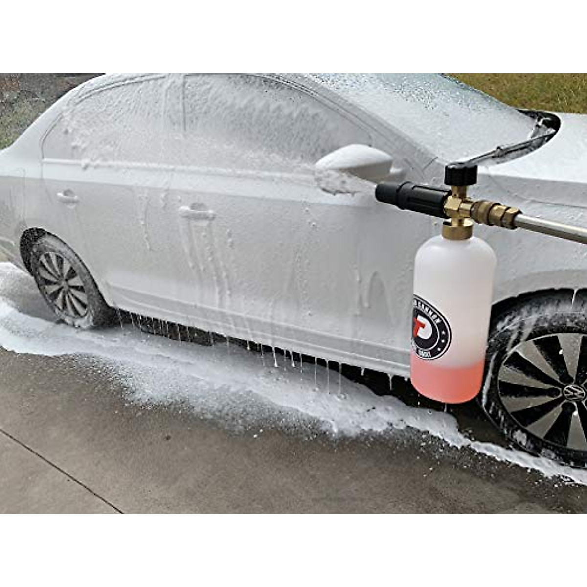 Tool Daily Foam Cannon with 1/4 Inch Quick Connector, 1 Liter, 5 Pressure Washer Nozzle Tips