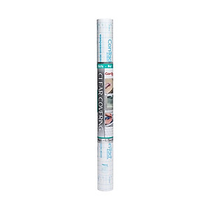 Con-Tact Brand Creative Clear Covering, Versatile and Self-Adhesive Shelf Liner, Ideal Privacy Film, Protective Clear Vinyl, 18'' x 16', Matte