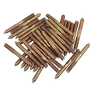 VILLCASE 60pcs Pet Self-Tapping Headed Sturdy Hanger Double Joint Tapping for Household Legs Self- Accessories Fastener Outdoor Connection Wood Furniture M and Screws Bolts Screw