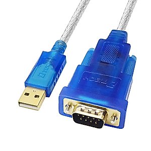 DTECH 10 Feet USB 2.0 to RS232 DB9 Serial Port Adapter Cable with FTDI Chipset Supports Windows 11 10 8 7 and Mac Linux