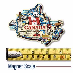 Canada Jumbo Country Map Magnet by Classic Magnets, Collectible Souvenirs Made in The USA
