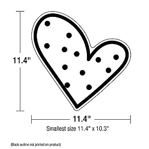 Carson Dellosa Kind Vibes 12-Piece Extra Large Heart Bulletin Board Cutouts, Heart Cutouts for Bulletin Board, Colorful and Black and White Classroom Cutouts, Valentines Heart Cutouts for Classroom