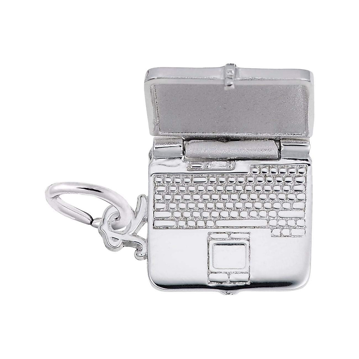 Sterling Silver Laptop Computer Charm