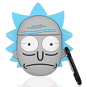 Hairland for Airpod 2/1 Silicone Case, Soft Protective Cartoon Fashion Cute Design Air Pods Cover Skin Kids Girls Cool Fun Funny Headphone Accessories Keychain Charging Cases for AirPods (Ruik+Moti)