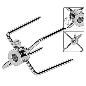 Stainless Steel 304 Grill Rotisserie Meat Forks Set(1-Pair)- Fits 5/16" Square and 3/8" Round Hexagon Spit Rods