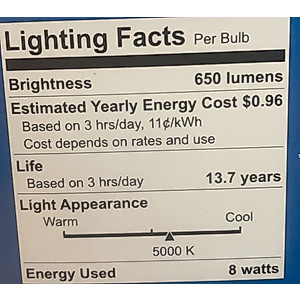 GE Refresh 6-Pack 65 W Equivalent Dimmable Daylight Br30 LED Light Fixture Light Bulb, Packaging May Vary