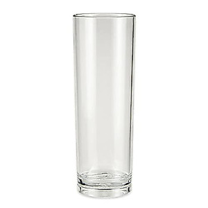 G.E.T. H-14-1-SAN-CL Clear 14 oz. Tom Collins, Break Resistant Dishwasher Safe San Specialty Drinkware Collection (Pack of 12)