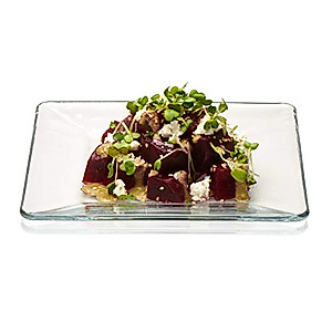 Libbey Tempo 12-Piece Glass Dinnerware Set, 37 oz, Clear, Service for 4