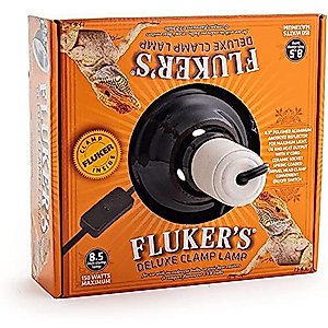 Fluker's Repta-Clamp Lamp with Switch Black 8.5in - Includes Attached DBDPet Pro-Tip Guide