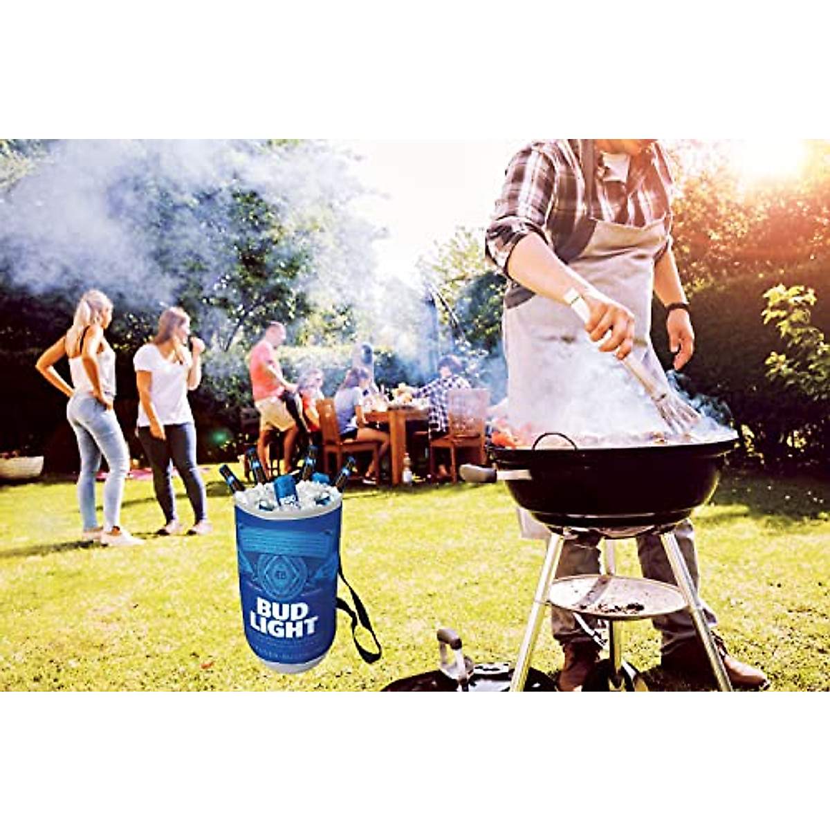 Bud Light Soft Can Shape Speaker Cooler Backpack Bluetooth Portable Travel Cooler with Built in Speaker Bud Light Wireless Speaker Cool Ice Pack Cold Beer Stereo for Apple iPhone, Samsung Galaxy