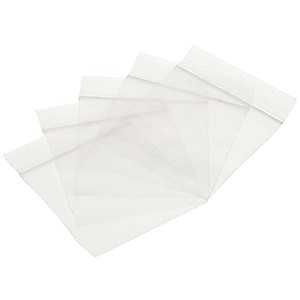 Beadaholique 100 Self Sealing, Zipline Brand Bags, Clear 2 mil. Thick Plastic - 2'' X 2'' (50mm x 50mm)