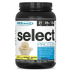 PEScience Select Low Carb Protein Powder, Gourmet Vanilla, 27 Serving, Keto Friendly and Gluten Free