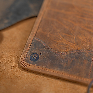 Leather Portfolio Professional Organizer Padfolio – Resume Folder with Luxury Pen, Stylish Document Folio for Letter Size Writing Pad w/ Business Card Holder, Portfolios for Men & Women MOONSTER®