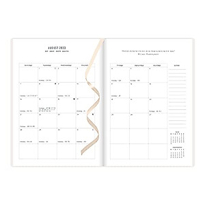 Letts of London Inspire Academic Weekly/Monthly Planner, August 2023 to July 2024, Week-to-View, Sewn Binding, Multilingual, A5 Size, 8.25" x 5.875", White (C031386-24)