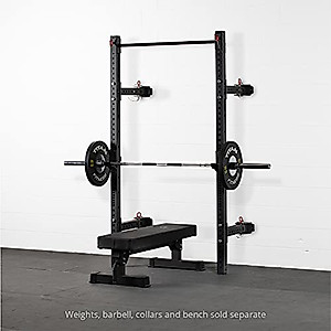 Titan Fitness X-3 Series 91in Wall Mounted Folding Power Rack, 21in Depth Space Savings Rack, Folds up to 8â€ from the Wall