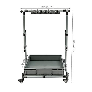 Freestanding Broom Mop Holder with Water Tank, Floor Standing Cleaning Tool Cart with Universal Wheel, Cleaning Supplies Organizer for Store and Dry Brooms, Mop