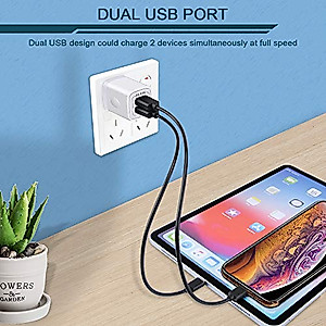 USB Wall Charger, Charger Adapter, AILKIN 2-Pack 2.1A Dual Port Quick Charger Plug Cube for iPhone 14 13 12 11 Pro Max 10 SE X XS 8 Plus Samsung Galaxy S22 S21 S20 Power Block Fast Charging Box Brick
