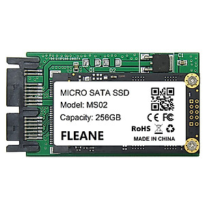 FLEANE 256GB MS02 MicroSata SSD Compatible with HP 2740p 2730p 2540p IBM X300 X301 T400S T410S Replace MK1233GSG MK1633GSG MK2533GSG 1.8" HDD (256GB)