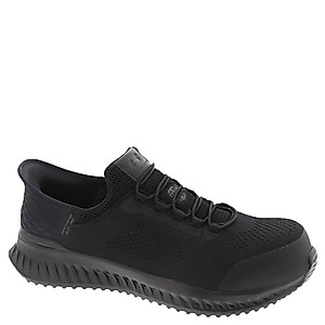Skechers Men's Hands Free Slip-Ins Tilido Fletchit Comp Toe Construction Shoe, Black, 11