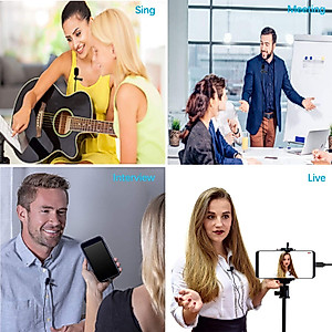 IUKUS USB Type C Lavalier Lapel Microphone,[DAC Chip] Professional Omnidirectional USB-C Lavalier Microphone with Easy Clip On System Compatible with IP@d Pro 2018 2019 Go0gle Pixel 2 3 XL M0to Z