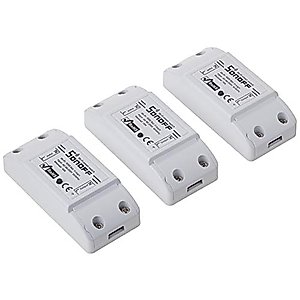 Sonoff WiFi Switch 3-Pack Wireless Remote Control Electrical for Household Appliances,Compatible with Alexa DIY Your Home Via iPhone Android App