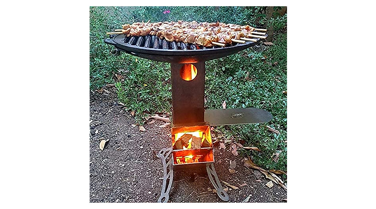 Spitfire BBQ Grill Set for Patrol Rocket Stove, Grill with cast Iron ...