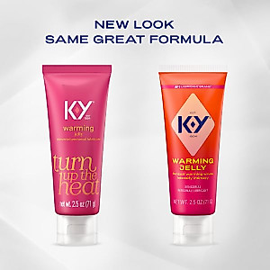 Personal Lubricant, K-Y Warming Liquid Personal Lube , 2.5 oz. (Pack of 2) Sex Lube for Women, Men & Couples. HSA Eligible