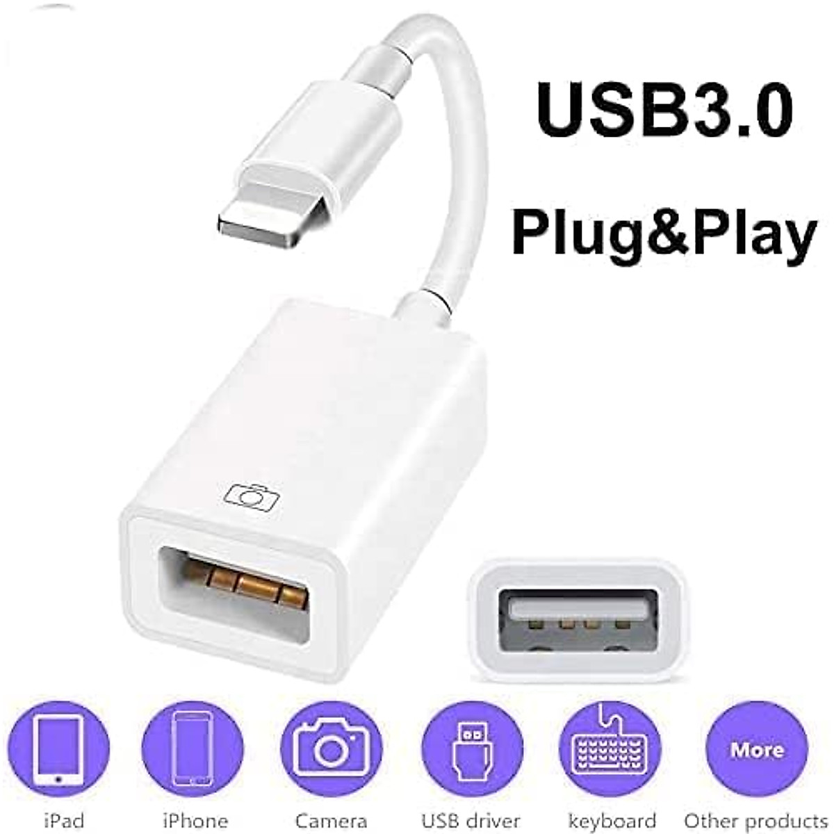 [Apple MFi Certified] Apple Lightning to HDMI Adapter for iPhone to TV, 1080P Digital AV Adapter Sync Screen Connector Cable Compatible for iPhone 14 13 12 11 XS XR X 8 iPad to HDTV Projector Monitor