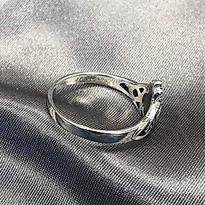 925 Sterling Silver Celtic Knot Friendship and Love Heart Irish Claddagh Ring for Women Size 6