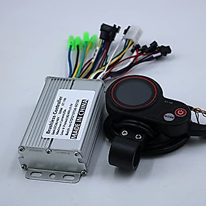 Bike Fender 36V/48V 350W BLDC Electric Scooter Controller E-Bike brushless Speed Driver and GT-100 LCD Display one Set Mud Guards (Size : 48V Set)