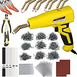 150w portable plastic welding kit, 2 in 1 Handheld Hot Stapler Gun For Car Bumper Repair, Plastic Soldering Machine With 900pcs 4 kinds of Hot Stapler, For Car Bumper Kayak Crack Repairs