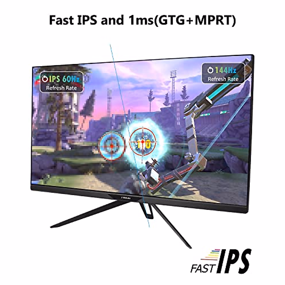 FYHXele 28" Gaming Monitor, 4K 144Hz Monitor, Fast IPS, 1ms, UHD 3840 * 2160 Computer Monitor with Remote, Free-sync, DSC, HDMI 2.1/2.0, DisplayPort 1.4, USB Type C, HDR400, VESA/Low Blue Light