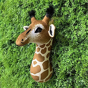 WOKI Jungle Forest Giraffe Stuffed AnimalsWall Mount Giraffe Wall Decoration Girls Room Decor Doll Head Wall Hanging Baby Birthday Gifts Stuffed Animals