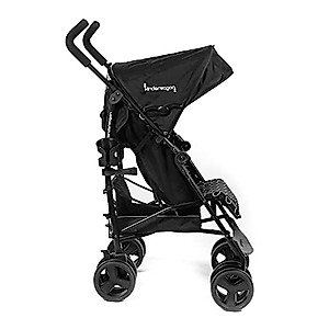 Kinderwagon Skip Baby Stroller, Lightweight Stroller, Compact Stroller, Infant car seat Compatible, Includes rain Cover and Removable Cup Holder (Black)