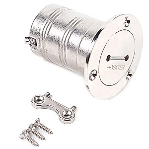 2" Keyless Cap Gas Fuel Tank 316 Stainless Steel Boat Marine Deck Fill/Filler for Boat Yacht RV Trucks Tractors