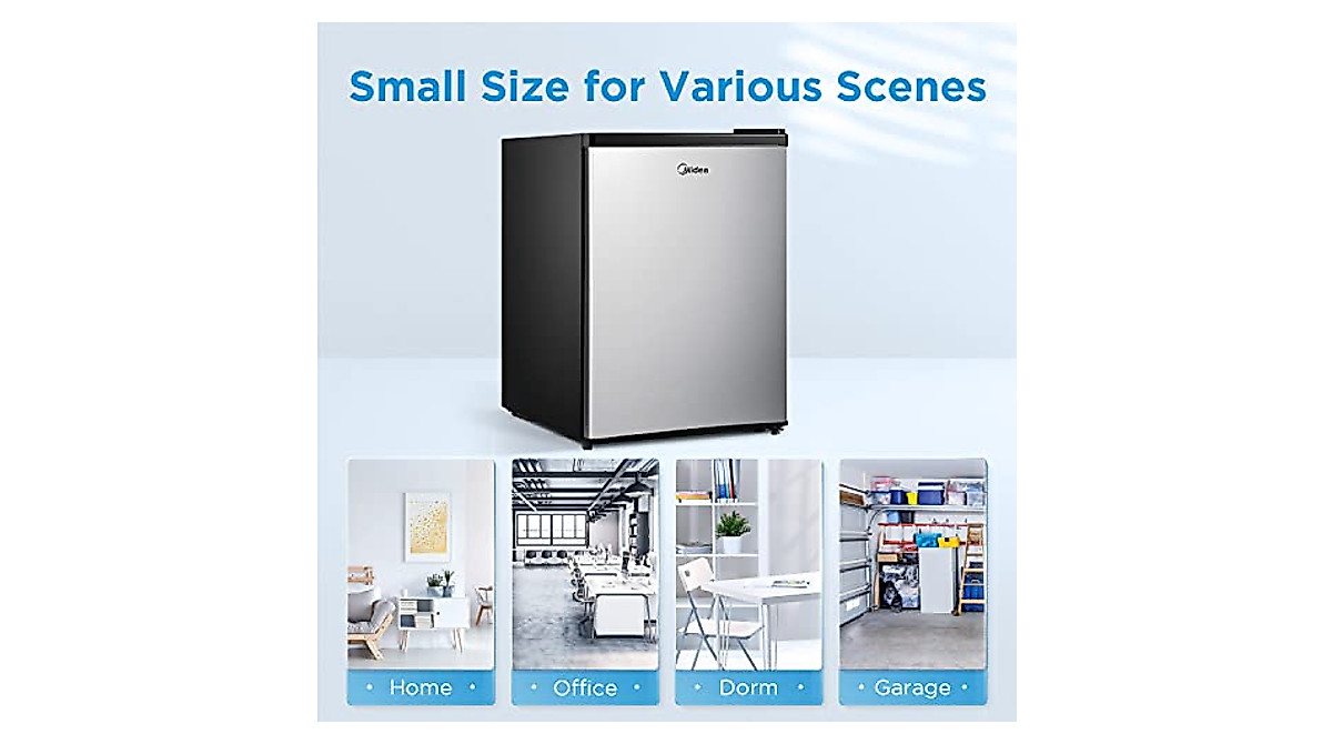 Midea 2.4 Cu Ft Stainless Steel Refrigerator - Compact & Energy Efficient
