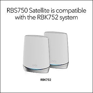 NETGEAR Orbi Whole Home Tri-band Mesh WiFi 6 Add-on Satellite (RBS750) – Works with Your Orbi WiFi 6 System| Adds up to 2,500 sq. ft. Coverage | AX4200 (Up to 4.2Gbps)