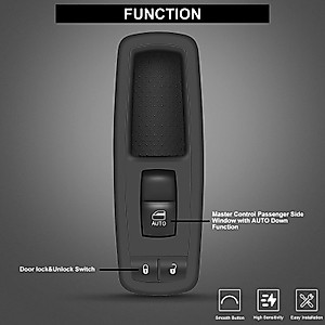 Master Power Window Switch Front Passenger Side fits for 2009-2012 Dodge Ram 1500 Replace for The Factory OE04602870AD 04602544AG