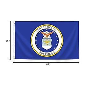 Annin Flagmakers U.S. Airforce Military Flag USA-Made to Official Specifications, Officially Licensed, 3 x 5 Feet (Model 439010)