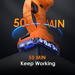 DINSHARE 20V 2.0Ah Battery Fast 2000mAh Lithium-ion Battery Packs for Cordless Tools, Long Life Li-ion Battery Leaf Blower (JC-7001) and Mini Chainsaw (JC-6001), Support Fast Charging